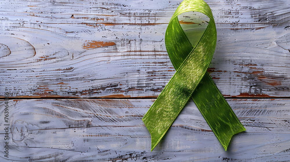 green ribbon logo for Celiac disease awareness month. ribbon sign on ...