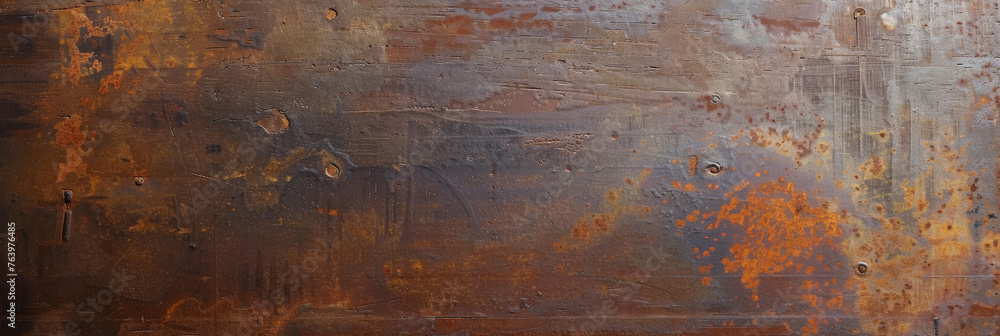 Rustic Metal Background Metal Plate With Rivets Over Rustic Steel