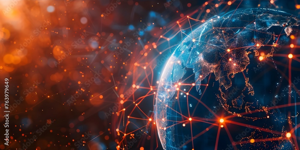 Digital world connection online information global data access ...