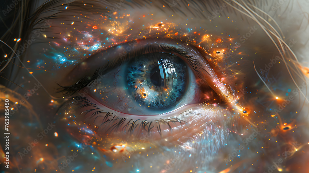 Abstract Digital Art Reflect on Light, Reflection, Visionary Insights ...