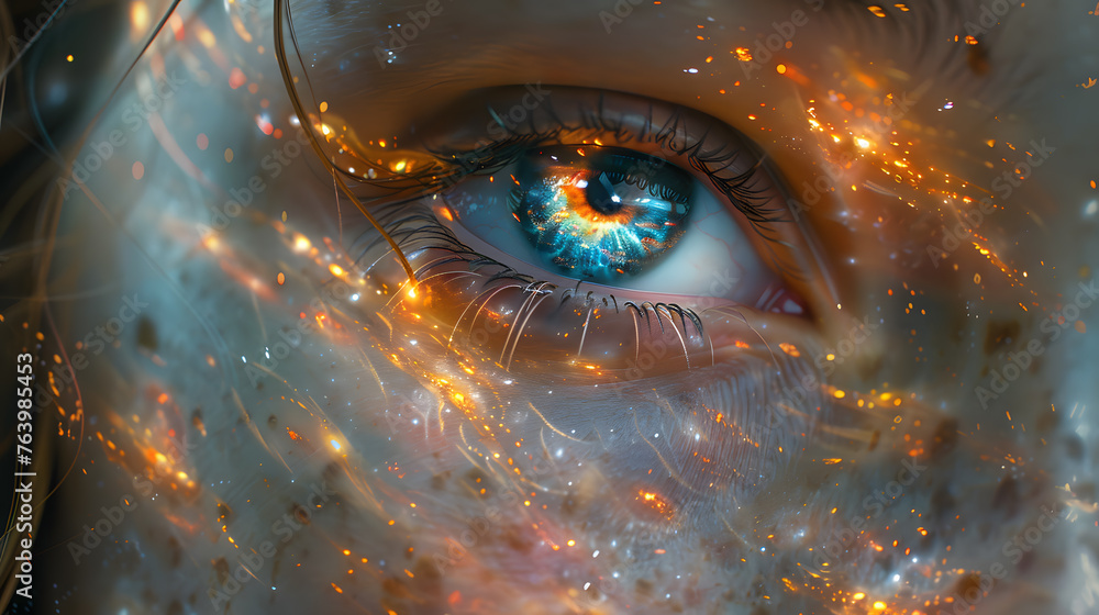 Abstract Digital Art Reflect on Light, Reflection, Visionary Insights ...