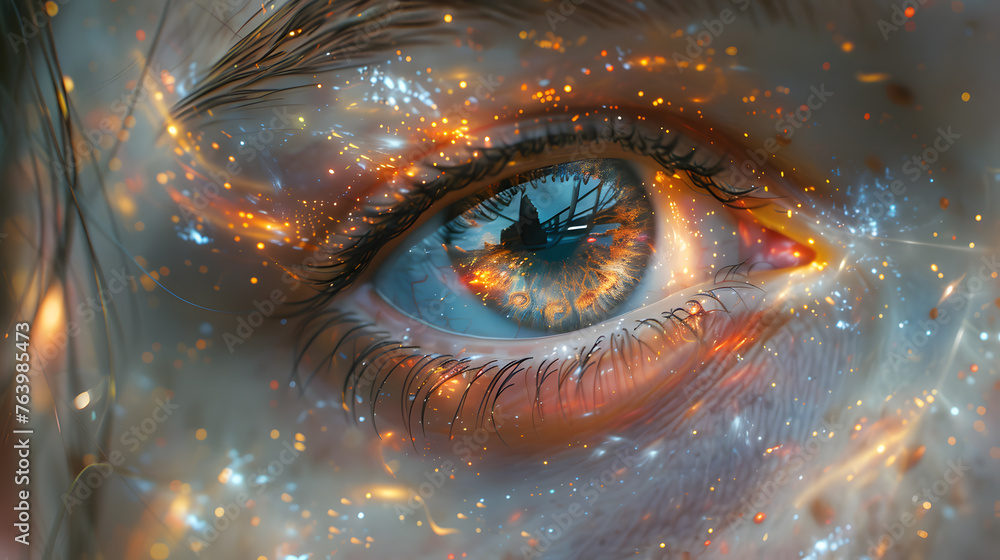 Abstract Digital Art Reflect on Light, Reflection, Visionary Insights ...