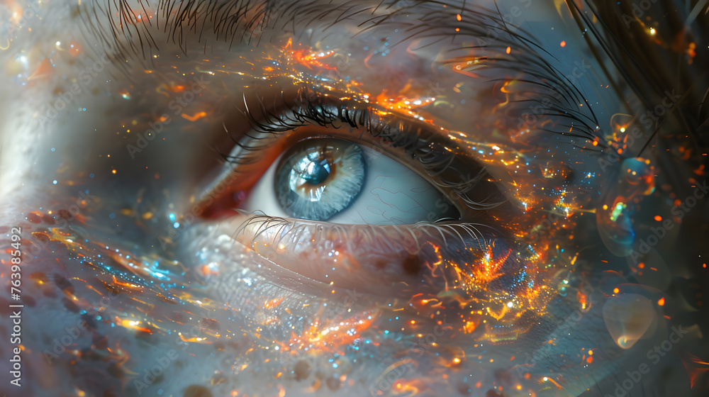 Abstract Digital Art Reflect on Light, Reflection, Visionary Insights ...