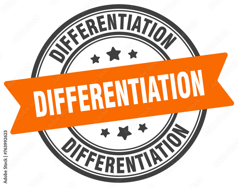 differentiation stamp. differentiation label on transparent background ...