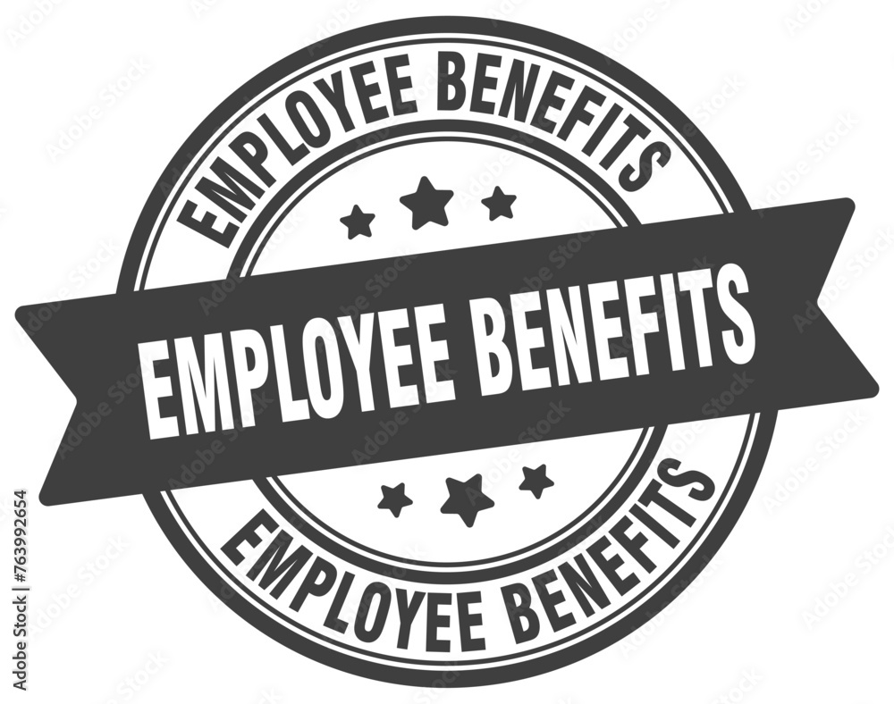 employee benefits stamp. employee benefits label on transparent background. round sign Stock ...