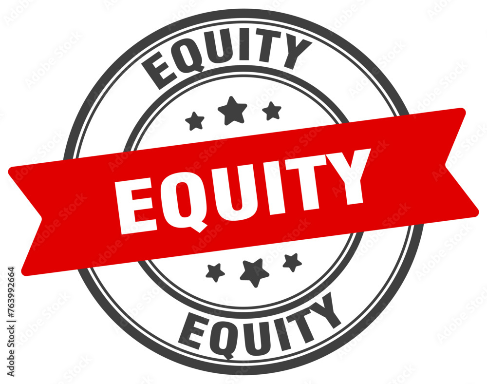 equity stamp. equity label on transparent background. round sign Stock ...