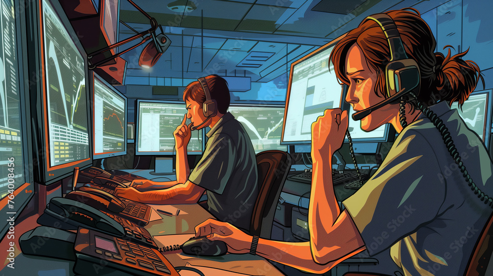 a 911 call center for first responders, fire, police, and medical ...