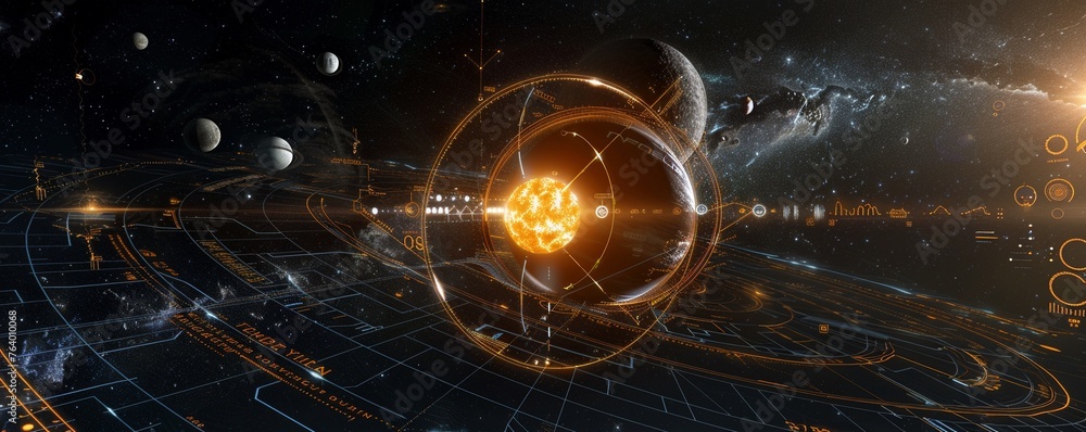 Real-time space navigation interface augmented reality for exploring ...