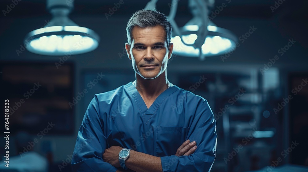 Professional photo of a portrait of a confident male surgeon standing ...