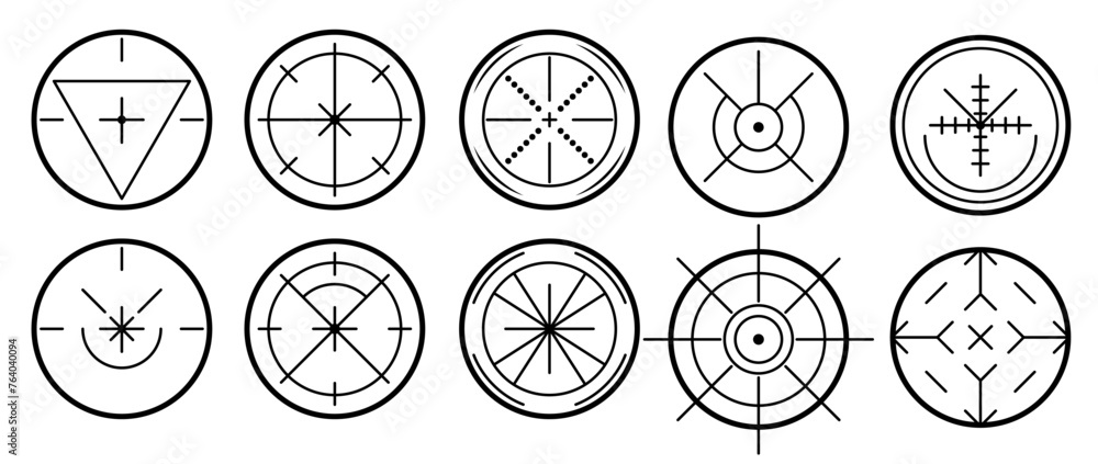 Aim and aim to the bullseye signs symbol. Creative vector illustration ...