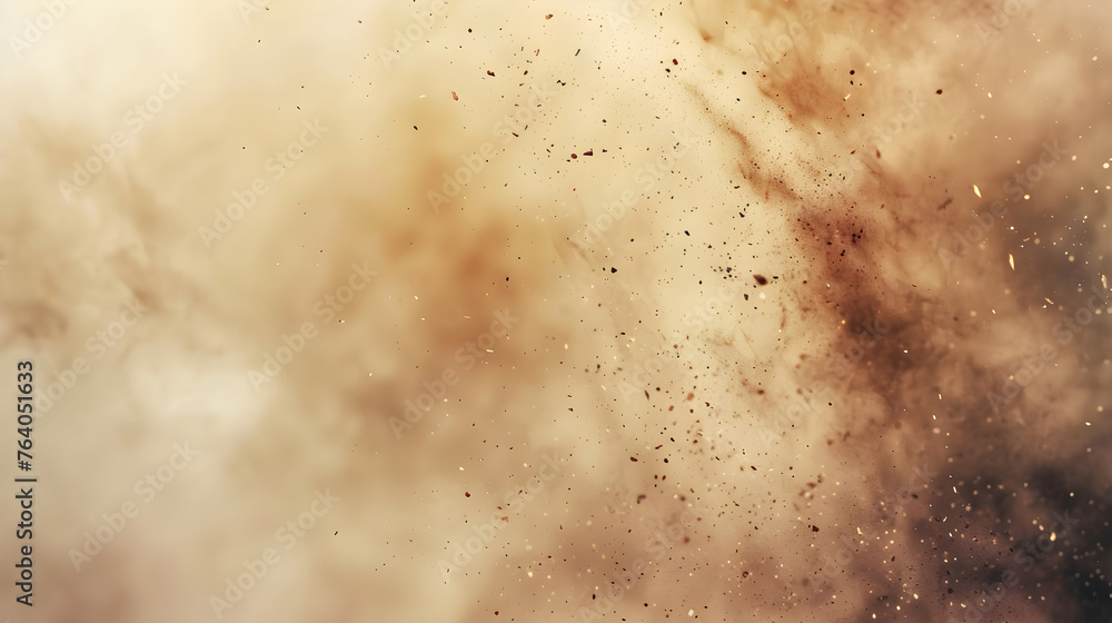 Abstract illustration of explosion or natural disaster with smoke ...