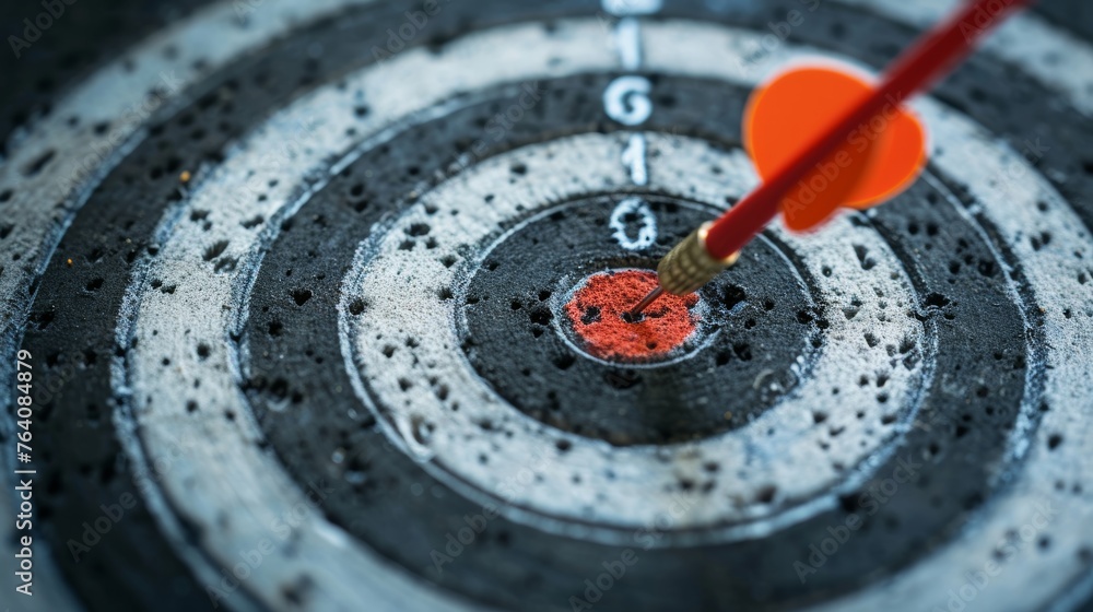 set goals for work. dart aiming at the target center business. goal ...