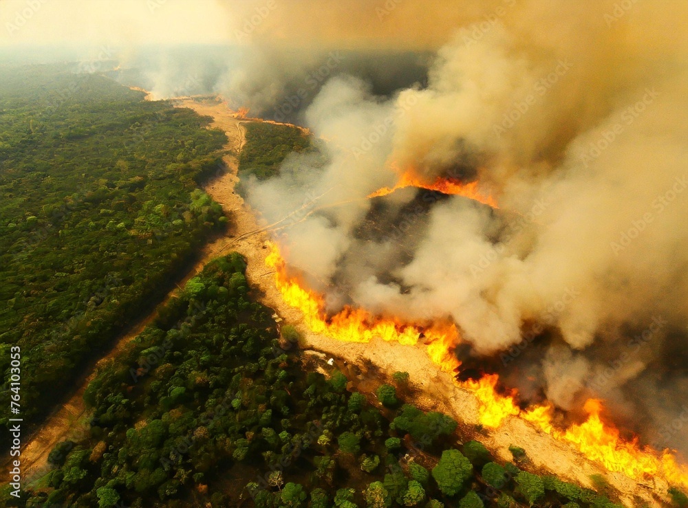 Amazon rainforest fire forest destruction deforestation ecological ...