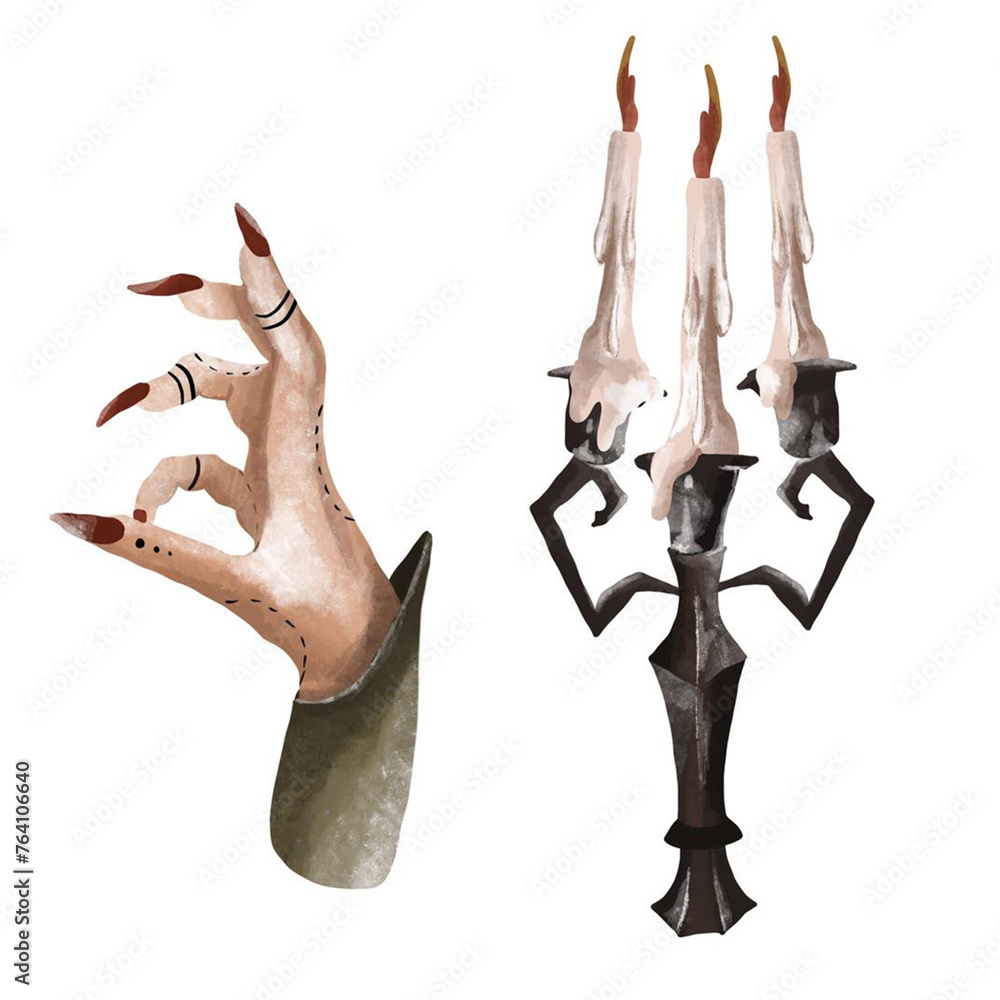 Gothic set. Vintage illustration. An idea for wallpaper and textiles. A ...