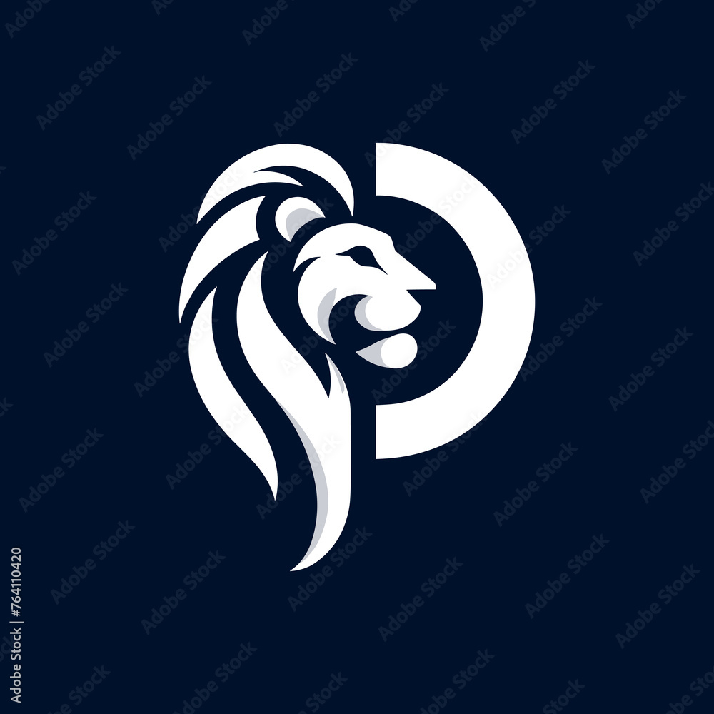 Letter P lion logo: Fuses the regal aura of a lion with the boldness of ...