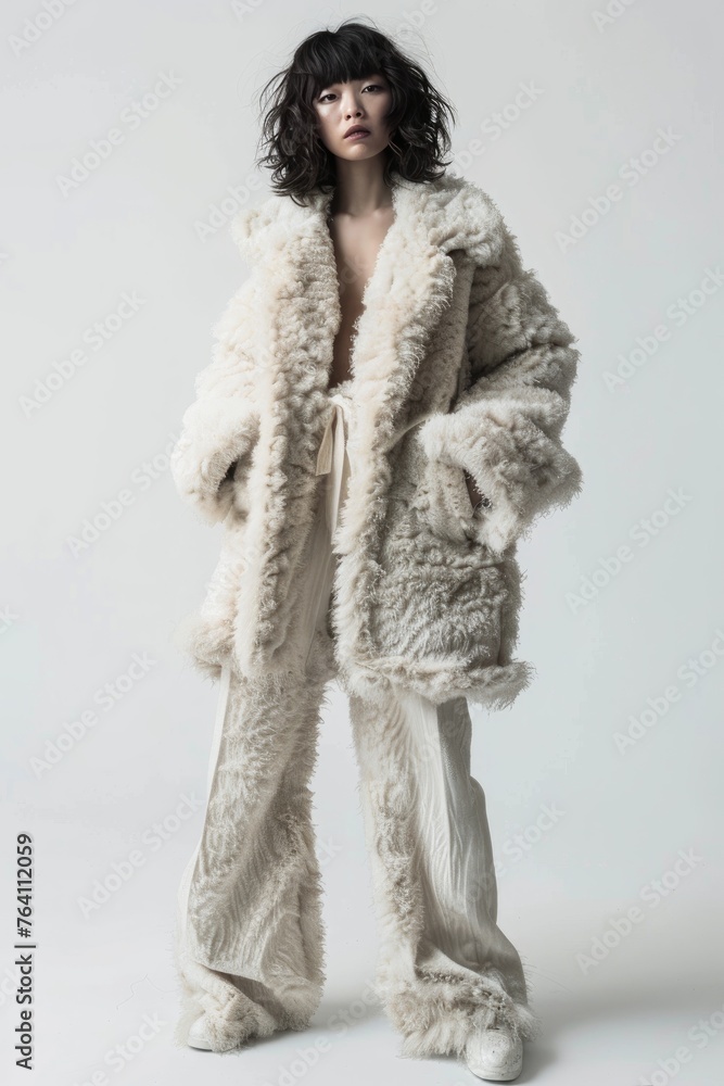 Portrait of a pretty young woman super model of Japanese ethnicity ...