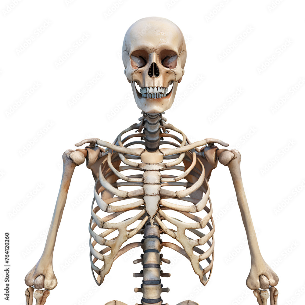 Human Skeleton System Model, Organ System Model, Isolated on ...