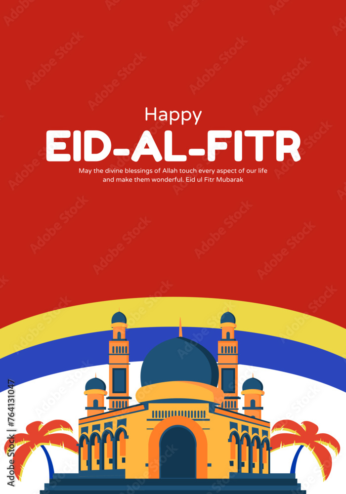 Happy Eid, Eid Mubarak, Eid Ul Fitr, Eid al Fitr. A creative ...