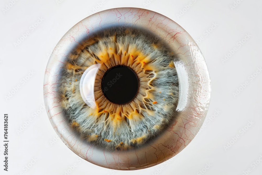Anatomy of the human eye Isolated on white background Stock ...
