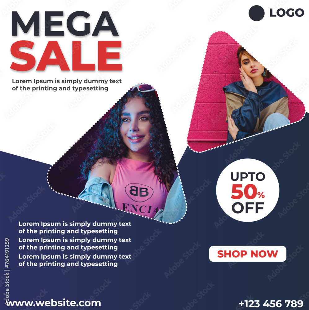 Fashion ads, advertising template, fashion post, advertising poster ...