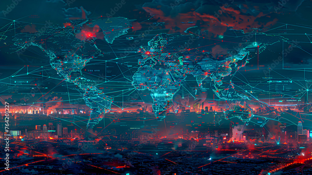 Digital depiction of Earth, highlighting the interconnectedness and ...