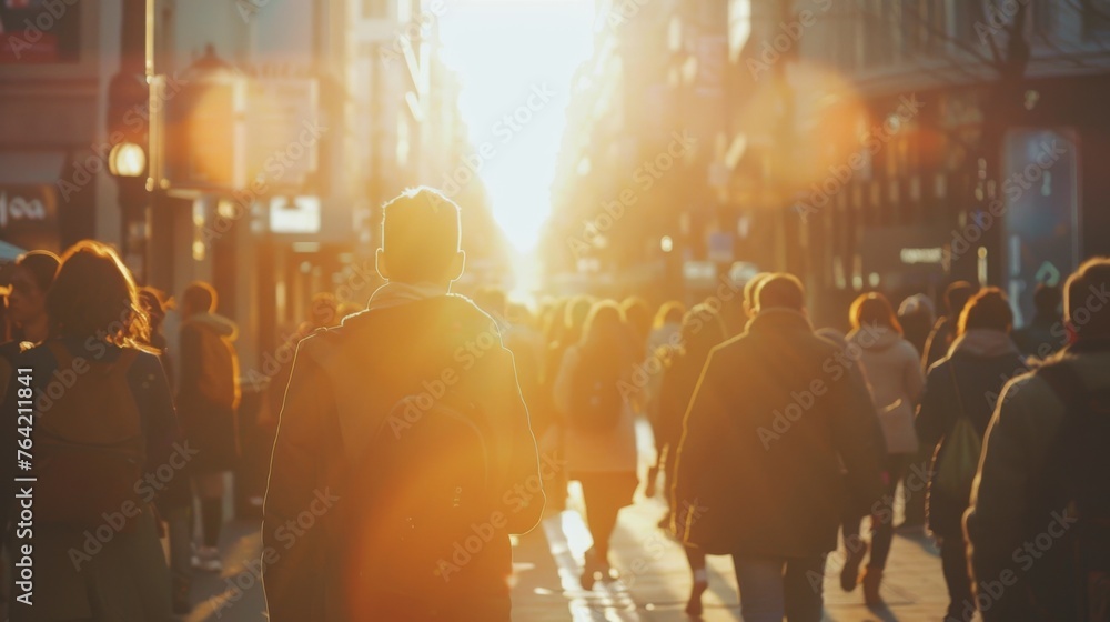 photography of busy street, a lot of people, young people, in street ...