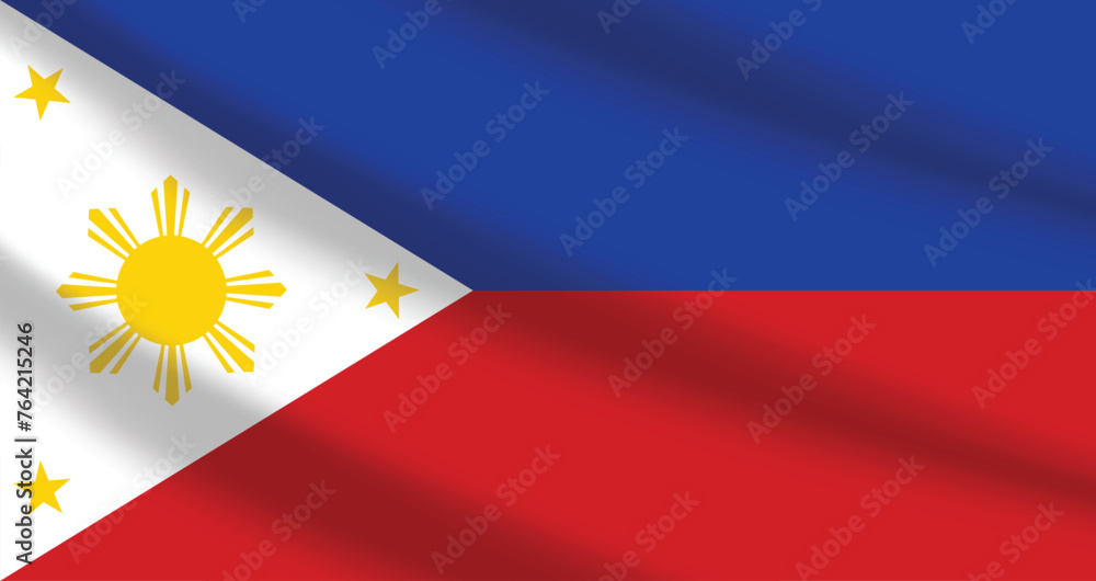 Flat Illustration of the Philippines national flag. Philippines flag ...