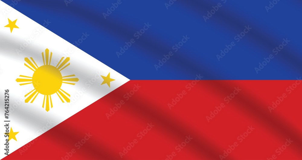 Flat Illustration of the Philippines national flag. Philippines flag ...