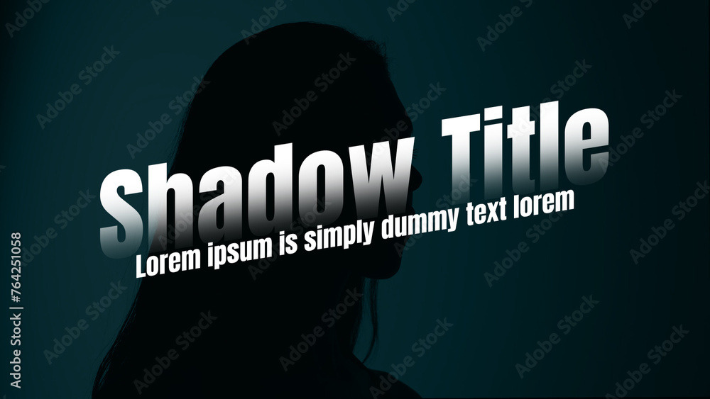 Shadow Title Stock Template | Adobe Stock