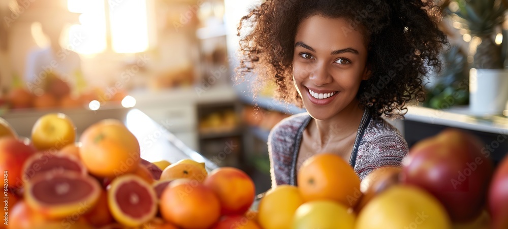 commercial imagery showcasing a radiant woman with a backdrop of ...