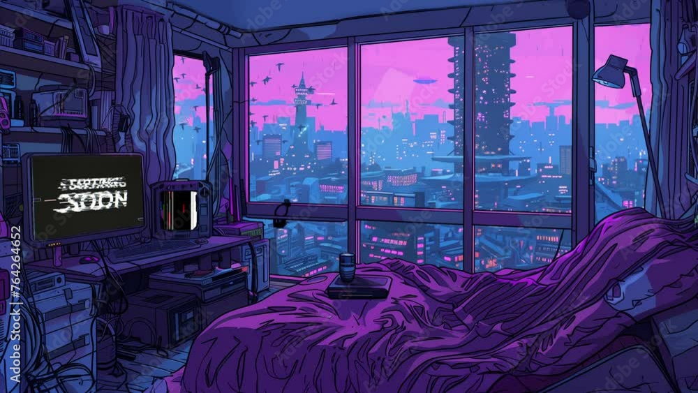 Video Stock Starting Soon screen, overlay loop, animated virtual ...