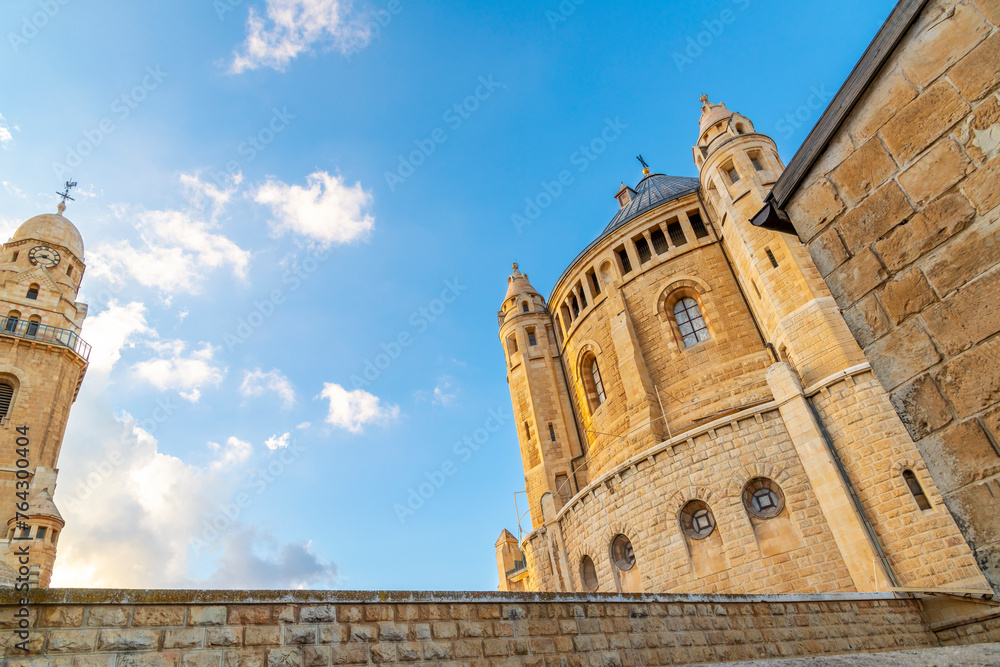 The Benedictine Abbey of the Dormition catholic abbey on Mount Zion ...
