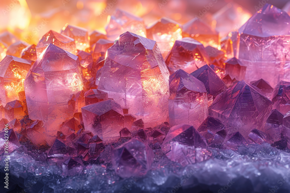 A gradient spectrum of amethyst and citrine tones seamlessly blending ...