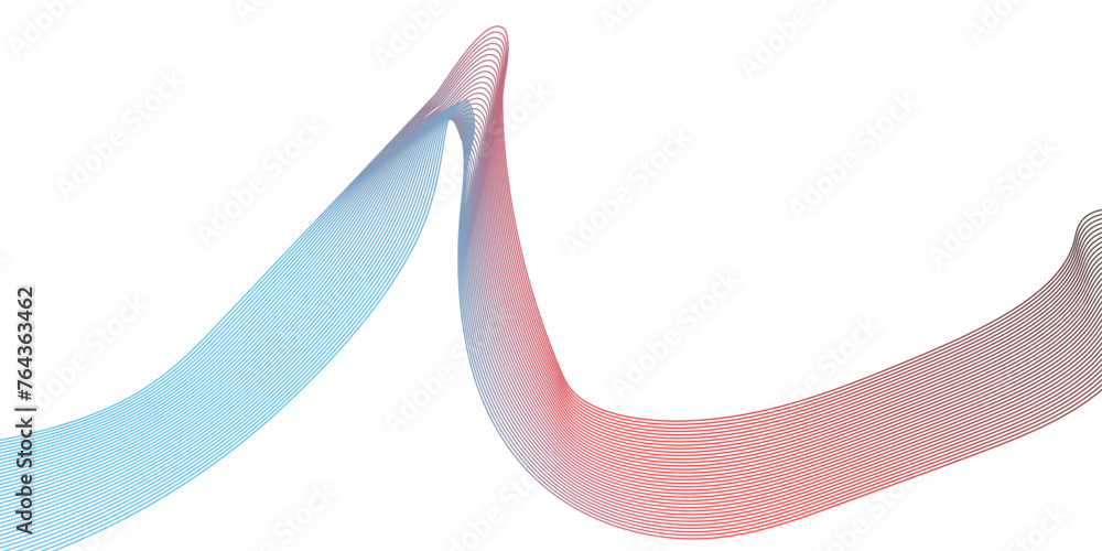 Abstract Wavy Lines Forms, Dynamic Wavy Flowing on Transparent ...