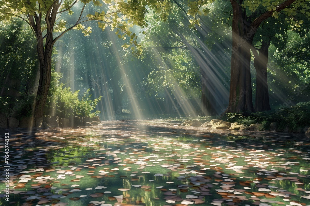 Serenity Grove: A Haven of Peace Amidst the Chaos a secluded grove, a ...