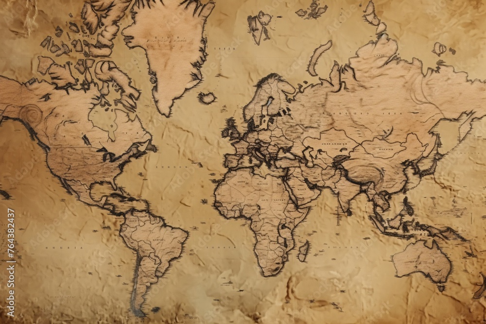 Map Vintage Paper Texture Background, Map Old Paper Texture, Map ...