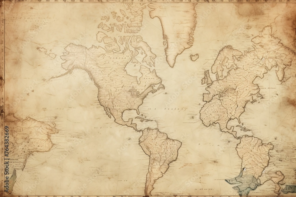 Map Vintage Paper Texture Background, Map Old Paper Texture, Map ...