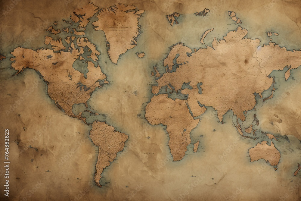 Map Vintage Paper Texture Background, Map Old Paper Texture, Map ...