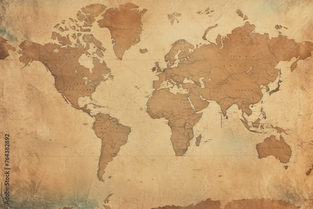 Fotografia do Stock: Map Vintage Paper Texture Background, Map Old ...