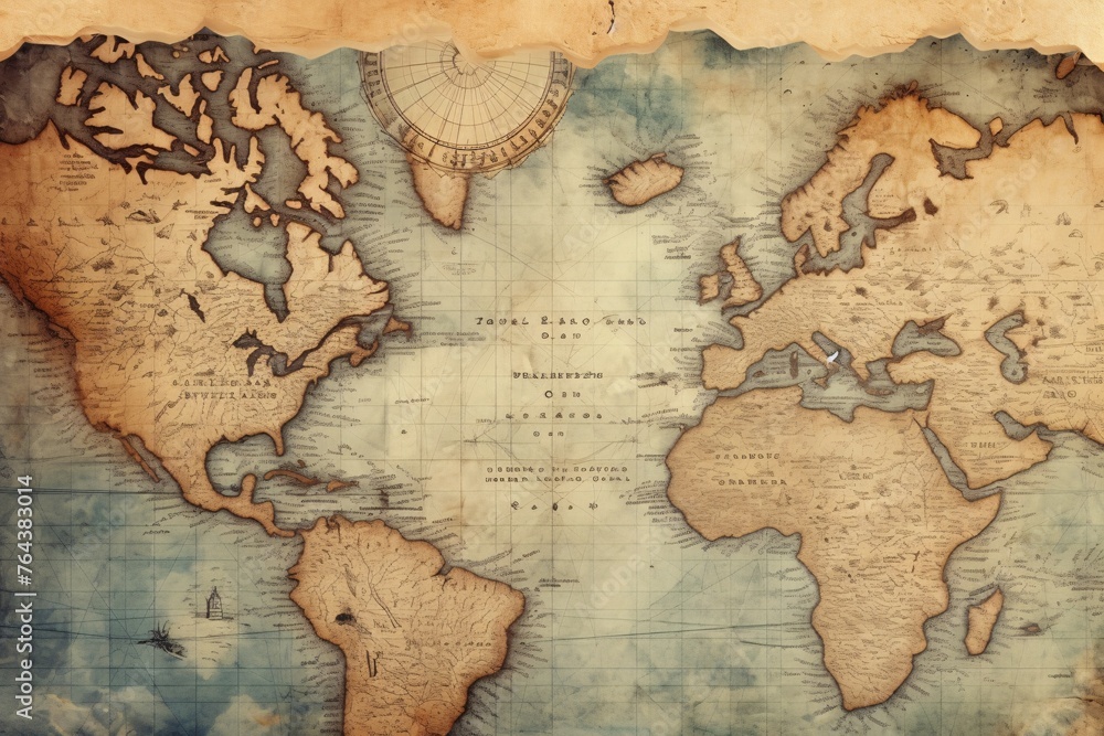 Map Vintage Paper Texture Background, Map Old Paper Texture, Map ...