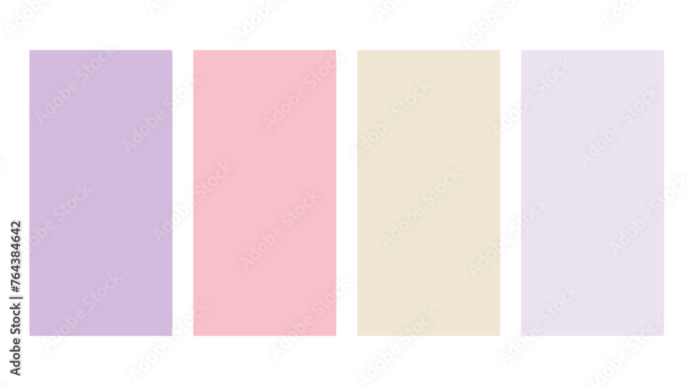 Soft purple, pink, white color palette. Set of bright color palette ...