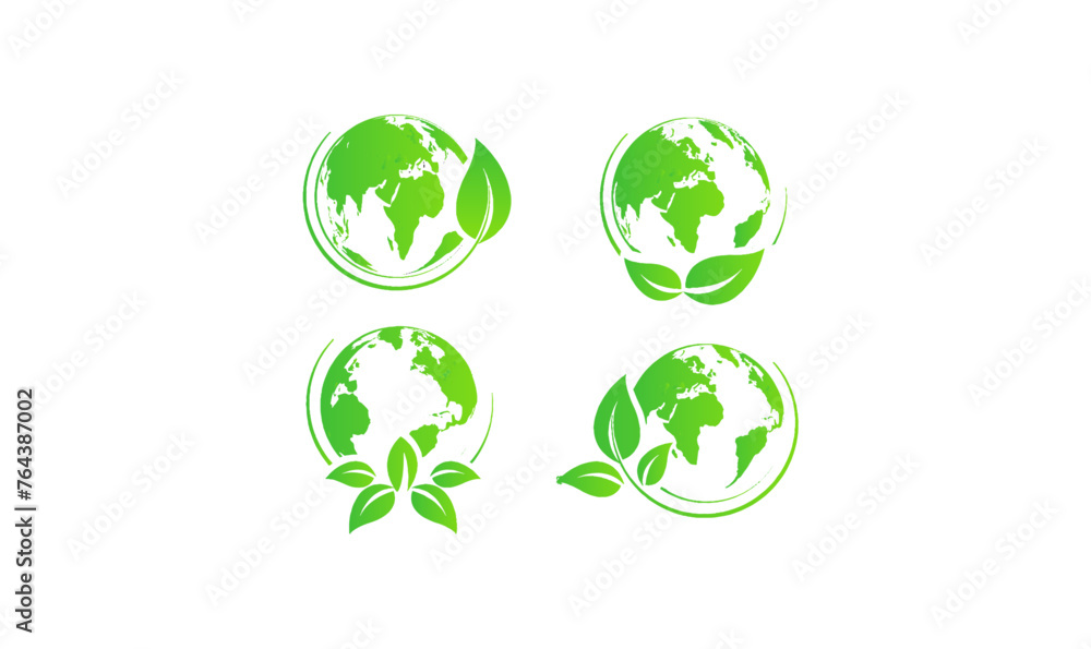 vector world environment and earth day logo design, earth, globe, world ...