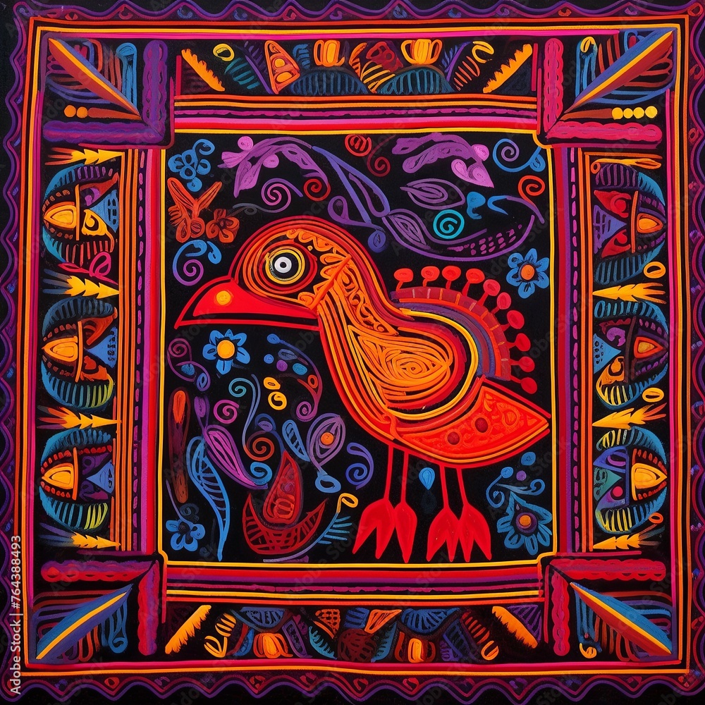 Molas are actually not birds; they are a traditional textile art form ...