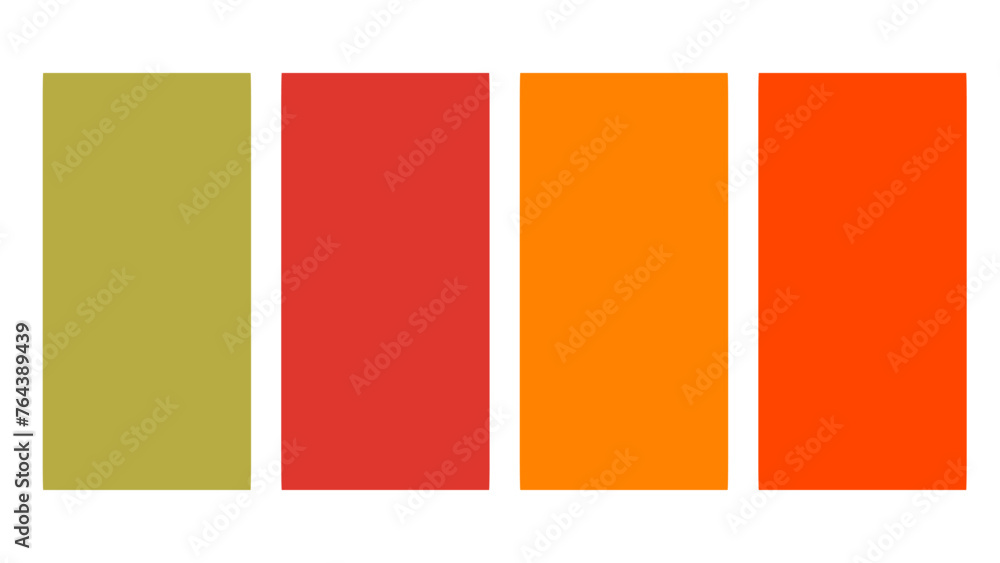 Brown and orange color palette. Set of bright color palette combination ...