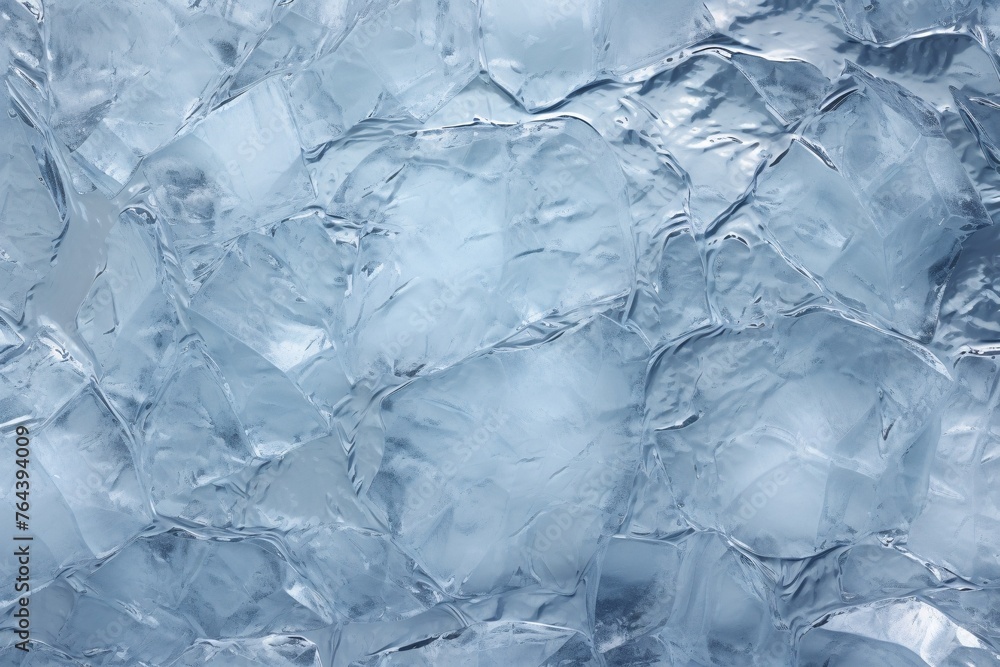 Ice Texture, Frozen Ice Texture Background, cracks on ice surface, Blue ...