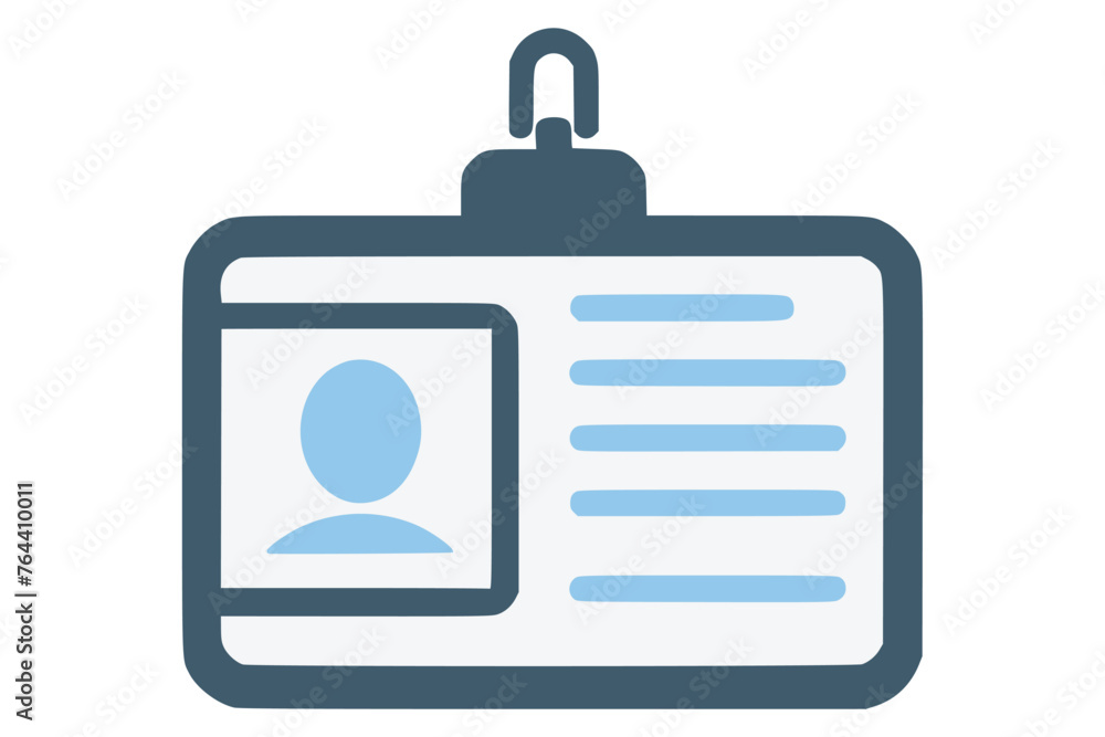 Identification card with Profile icon. National Id card document with ...