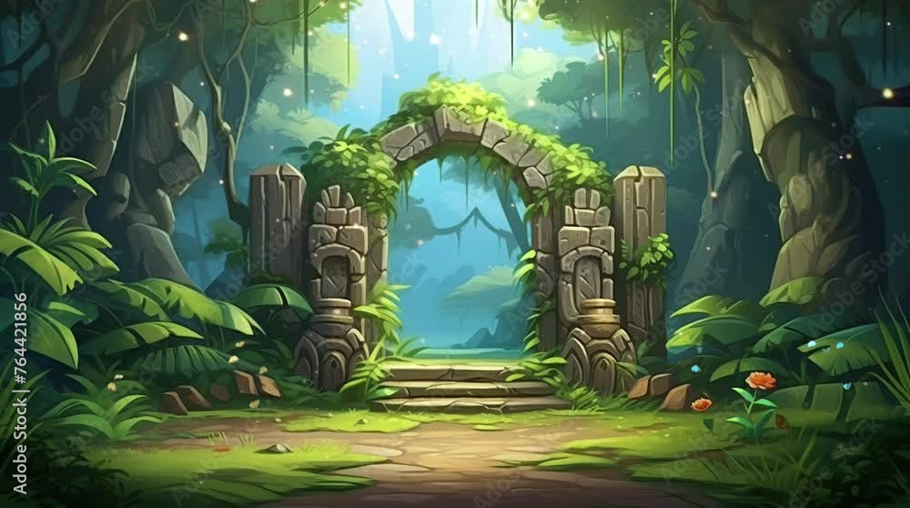 Gateway to the Ancients: Gate Leading to the Ancient Tribe Seamless ...