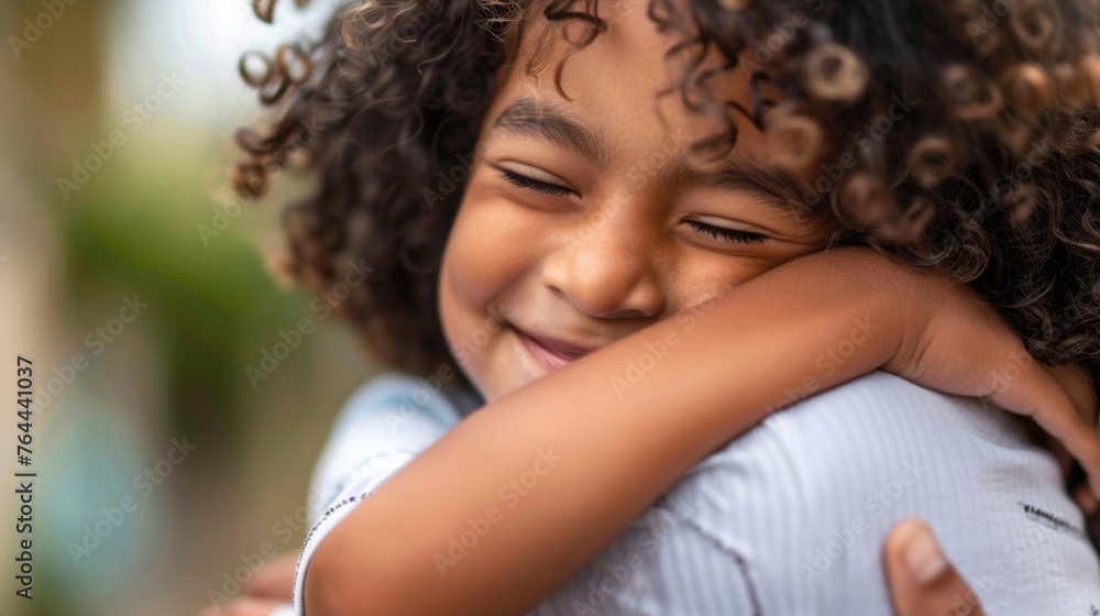 A parent hugging their child tightly while counting to 10 using this technique to calm down and ...