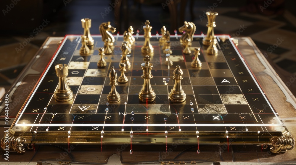 Visuals illustrating the layout of the chessboard with coordinates ...