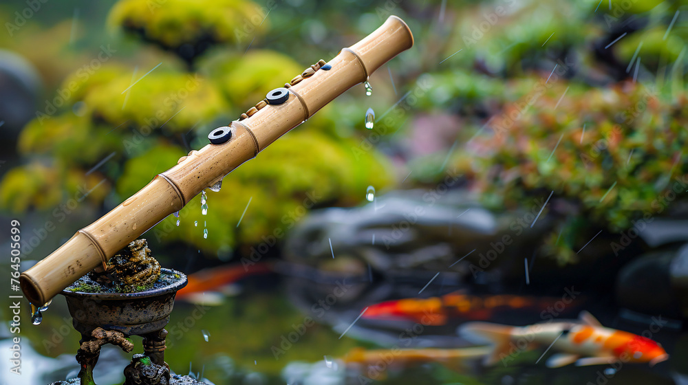 Japanese Zen Garden, Water Flow in Traditional Shinto Shrine Stock ...